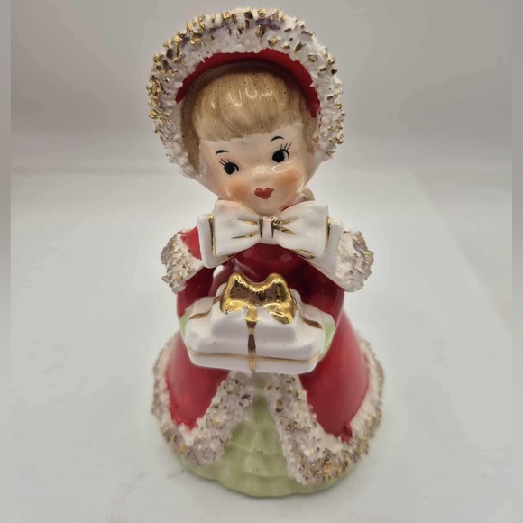 Lefton | Holiday | Lefton Christmas Girl Bell Figurine Mcm 95s Vintage ...